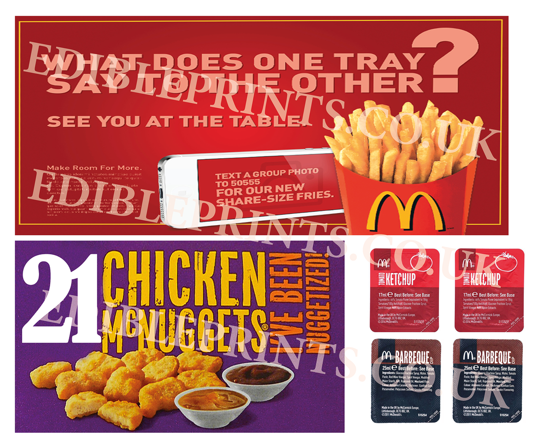 Mcdonalds McNuggets Icing Cake Labels / Stickers – Edible Prints Ltd